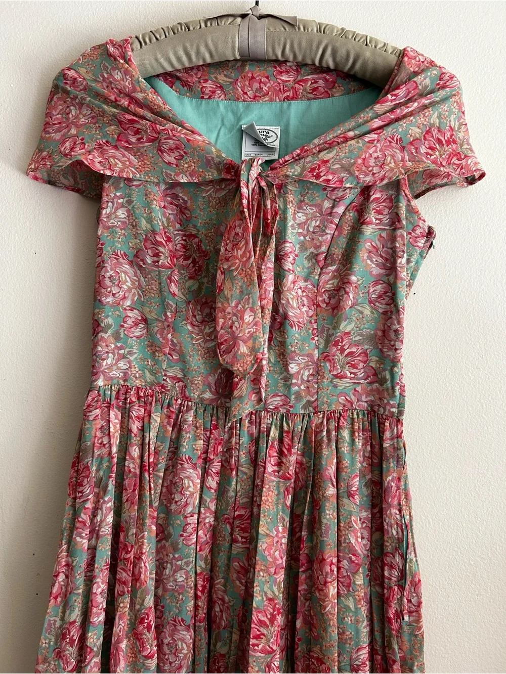Laura Ashley | Dresses | Vintage Laura Ashley Pink Floral Midi Dress ...
